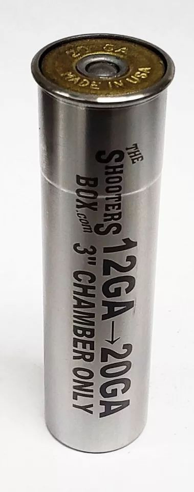 12GA to 20GA 3" CHAMBER ONLY Shotgun Adapter - Stainless Steel