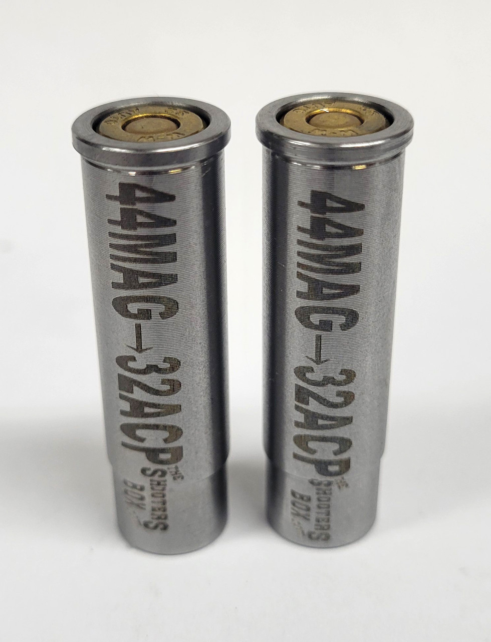 44 MAGNUM to 32 ACP Caliber Adapter - Chamber Reducer - Stainless Set of 2