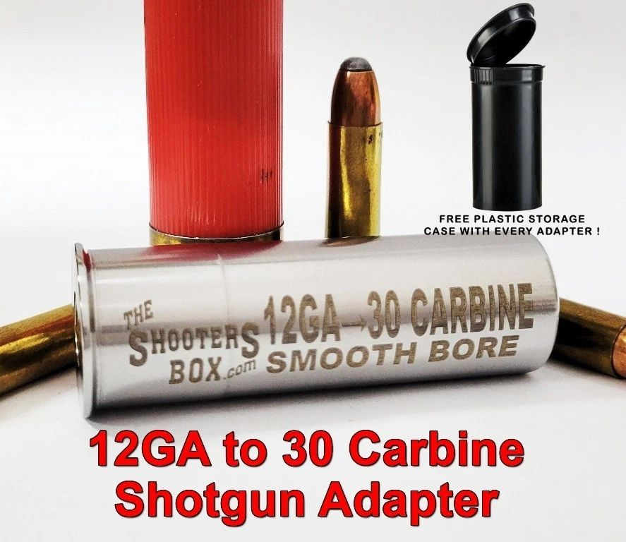 12GA to 30 Carbine Shotgun Adapter - Chamber Reducer - Stainless Steel