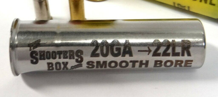 20GA to 22LR / 22 Short Shotgun Adapter - Chamber Reducer - Stainless Steel