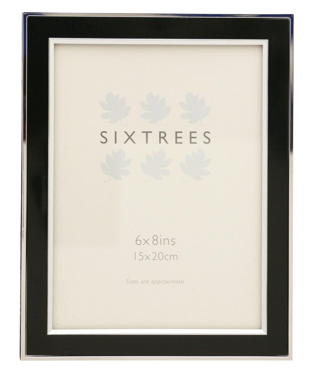 Sixtrees Abbey Black 8x6 inch Silver and Black photo frame.