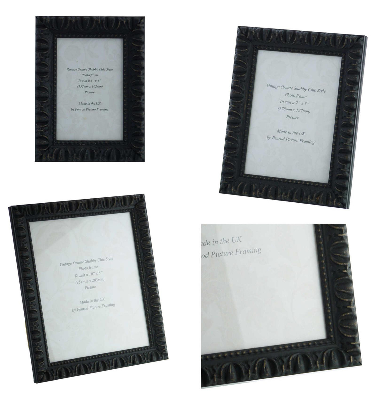 Giselle Hand Made Shabby Chic Vintage Ornate Black photo frames in ...