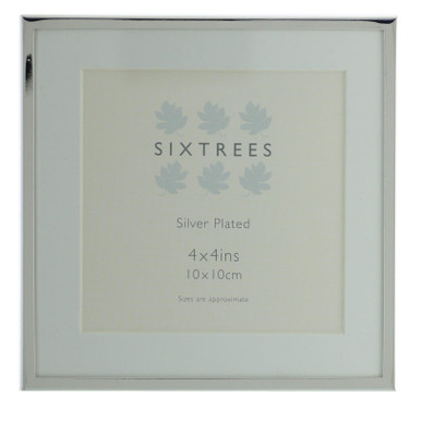 Sixtrees Park Lane Silver plated photoframe 4x4 inch mount.