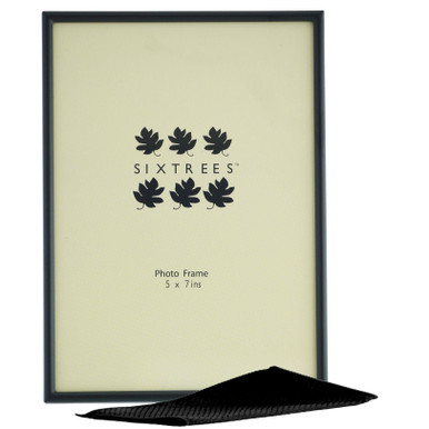 Sixtrees Cambourne 3-400-57 Satin Black Metal 7x5 inch Photo Frame ...