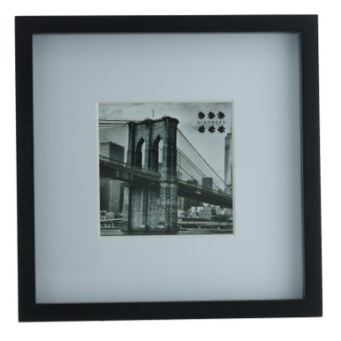 Sixtrees WD965-44 Hanover Wide Profile 4 x 4 inch Black Wooden Photo ...