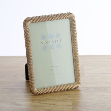 Sixtrees Ava Ornate Rose Gold Metal ropework effect 6 x 4 inch photo ...