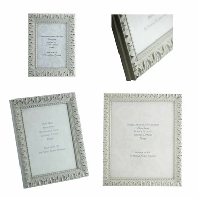Giselle Hand Made Shabby Chic Vintage Ornate Silver and White photo ...