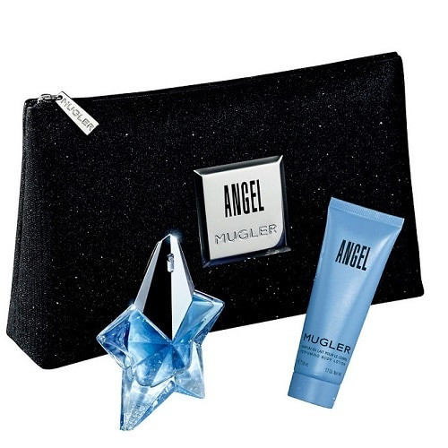 Mugler Angel Gift Set 25ml EDP & 50ml Bdy Lotion & Makeup Bag