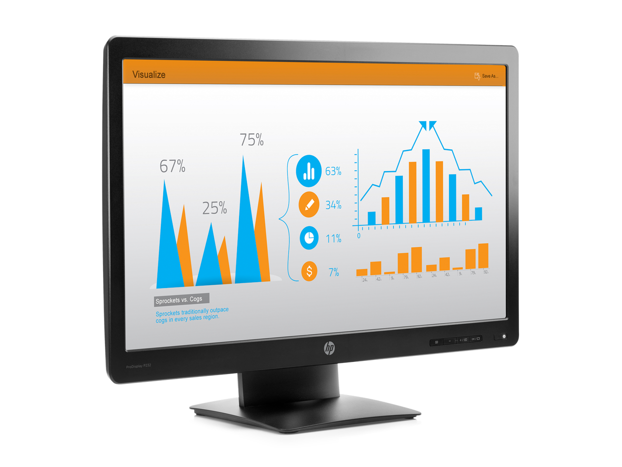 HP Business P232 23" Full HD LED LCD Monitor