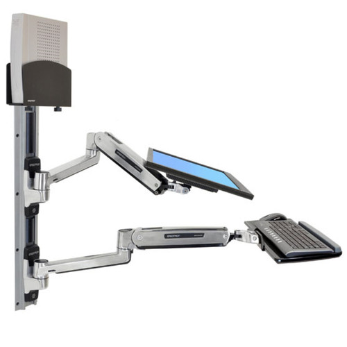 Ergotron Wall Mount Track for CPU, Flat Panel Display, Keyboard, Mouse ...