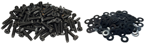 10-32 Rack Phillips Hex Screws w/ Derlin Washers - 100 Pack