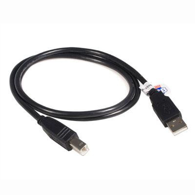 This 3ft USB cable features one USB A male connector and one USB B male ...