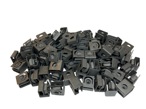 10-32 Black Slide-on Cage Nuts | Pack of 100 Nuts