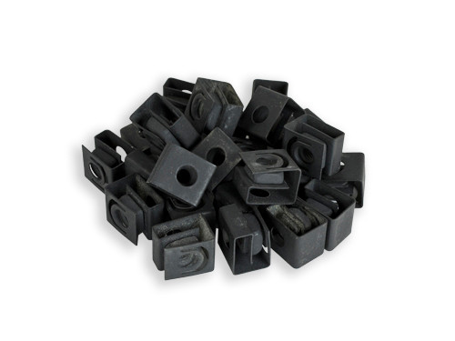 12-24 Black Slide-on Cage Nuts | Pack of 25 Nuts