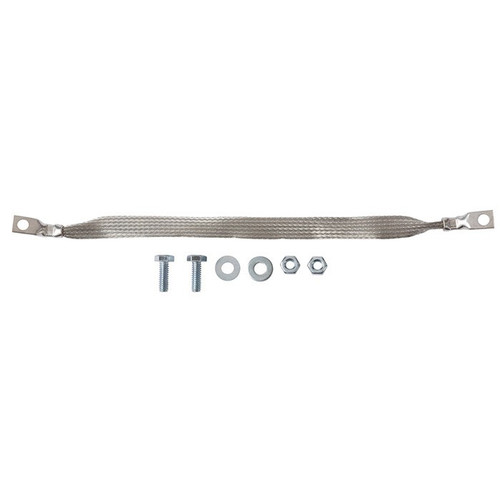 12" Grounding Strap W/ Hardware | 12" Braided Ground Strap