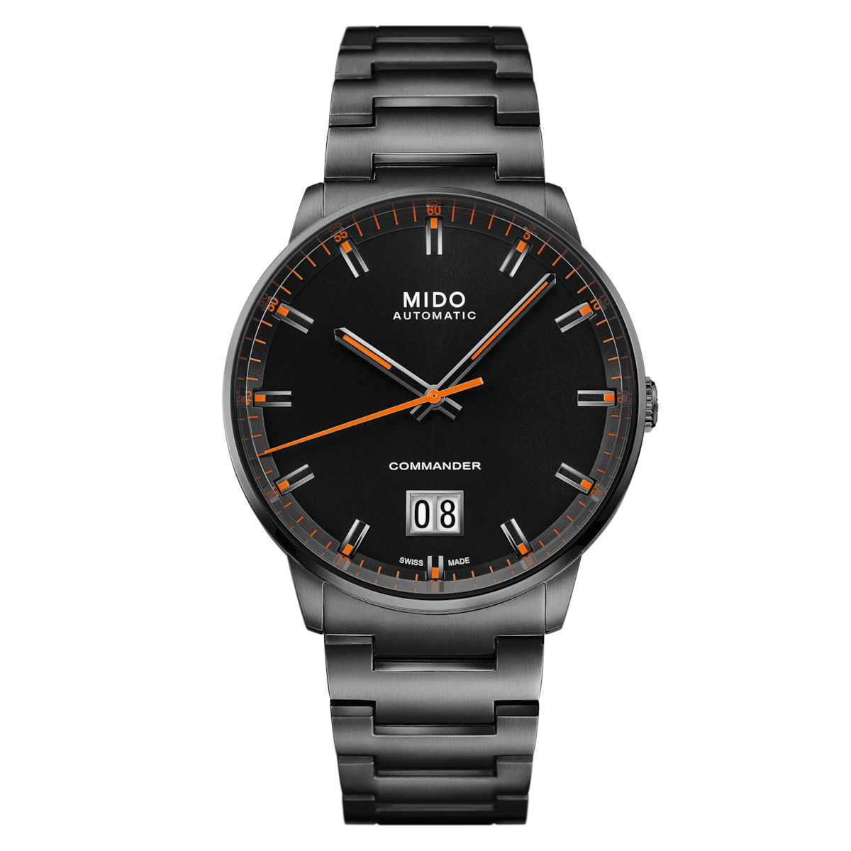 Mido Commander Big Date Automatic 42 mm Black Dial Stainless Steel ...