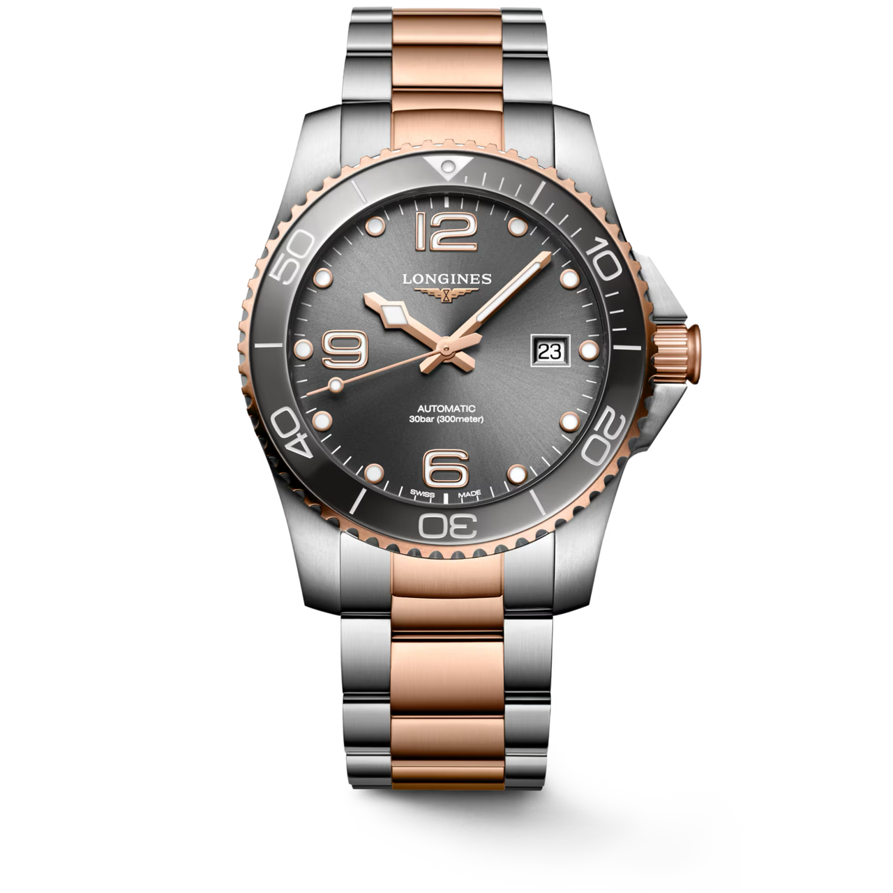 Longines HydroConquest Automatic 41 mm Sunray Grey Dial Stainless Steel ...