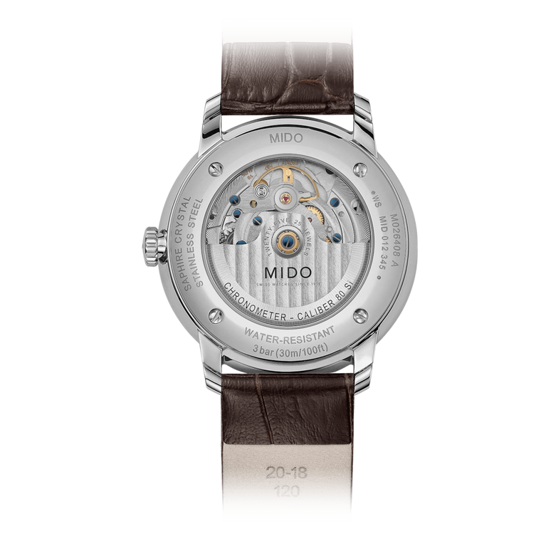 Mido Baroncelli Chronometer Silicon Gent 40 mm Black Dial Stainless ...