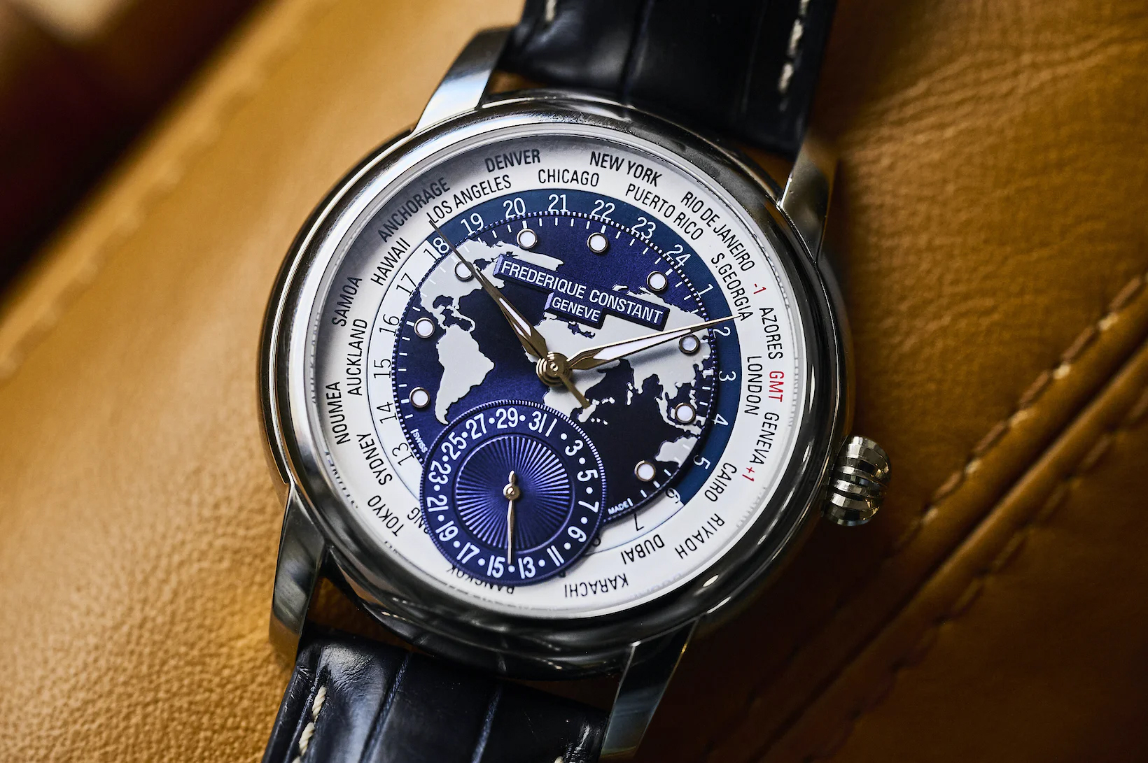 FREDERIQUE CONSTANT: THE WORLDTIMER FC-718 CALIBRE. - Mani Jewellers