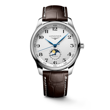 Longines Master Collection Moonphase Automatic Silver Barleycorn Dial ...