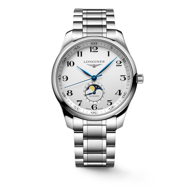 Longines Master Collection Moonphase Automatic Silver Barleycorn Dial ...