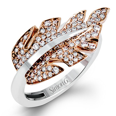 Simon G Ring LR1038-A 18K YELLOW BURNISHED GOLD DIAMONDS