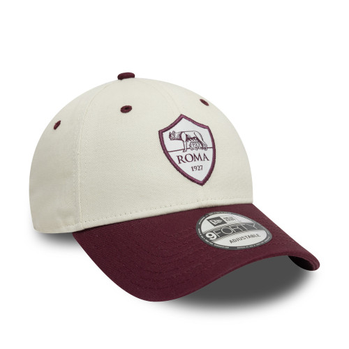 AS ROMA CONTRAST VISOR 9FORTY CAP BEIGE/MAROON - Onside Sports