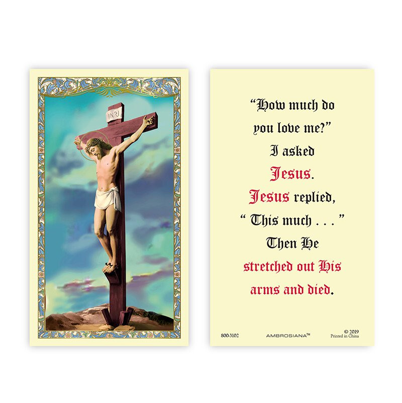 Crucifixion Laminated Holy Card - 25/pk - [Wholesale]Christian Brands ...