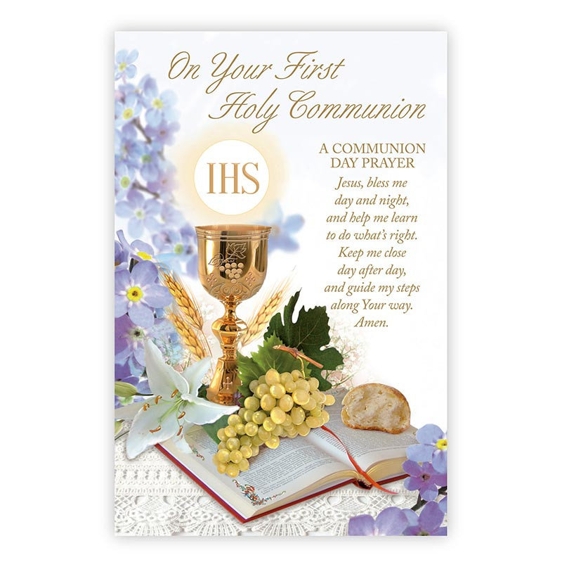 Best Wishes on Your First Holy Communion Greeting Card - [Wholesale ...