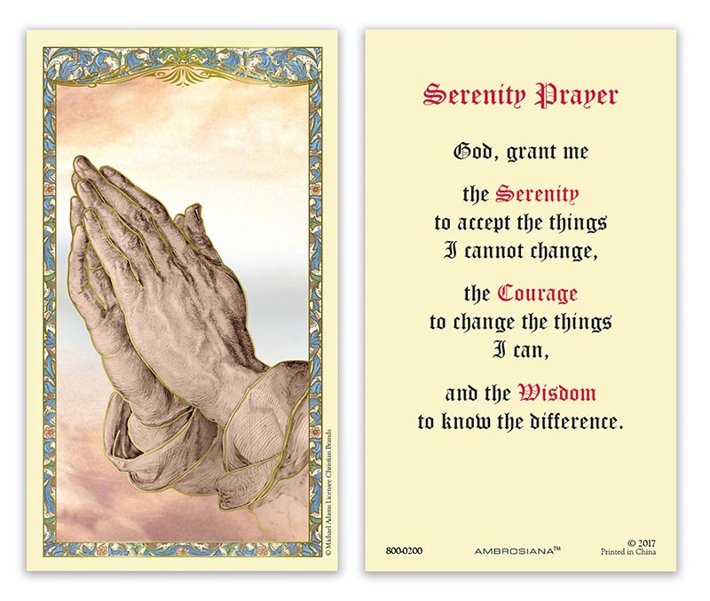 Praying Hands Laminated Holy Card - 25/pk - [Wholesale]Christian Brands ...