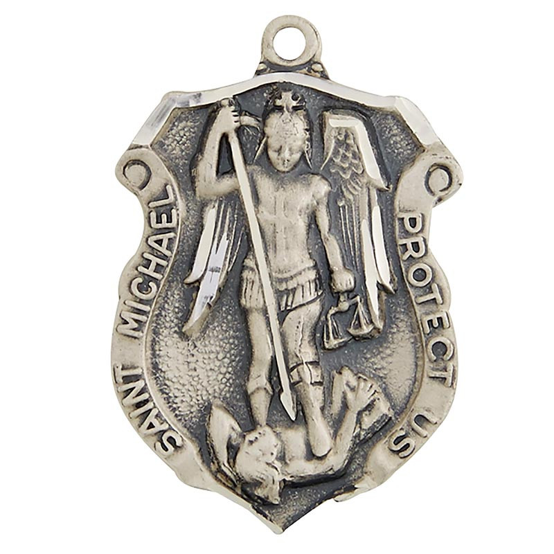 Sterling Patron Saint Michael Medal (SS9393) - [Wholesale]Christian ...