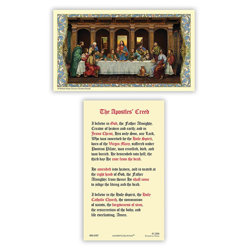Last Supper Holy Card - 25/pk - [Wholesale]Christian Brands Catholic