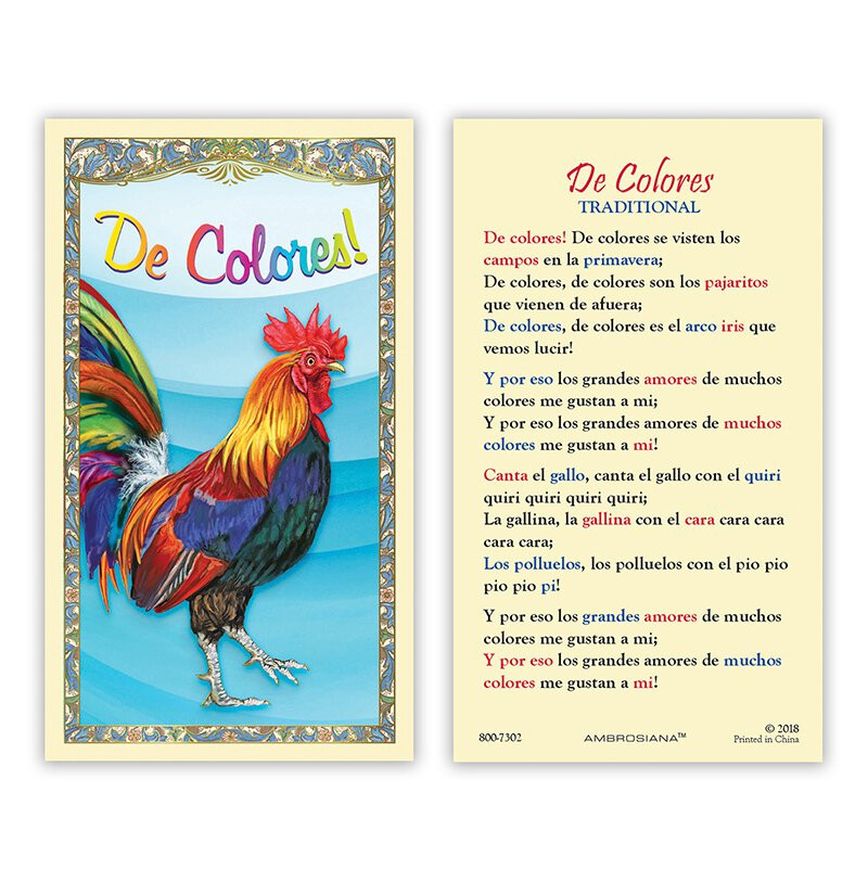 Cursillo De Colores Laminated Holy Card - 25/pk - [Wholesale]Christian ...