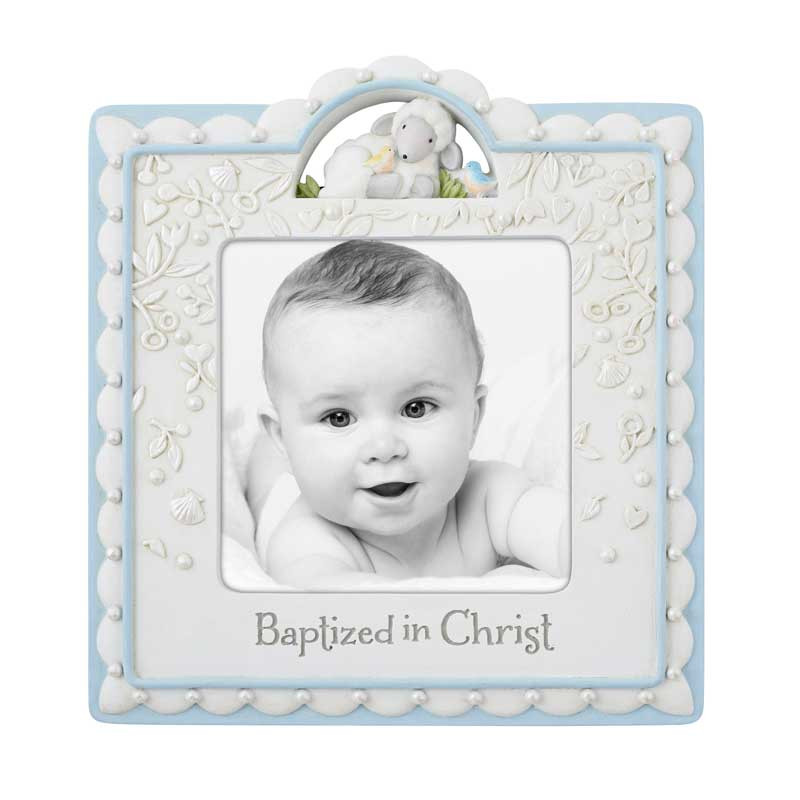 Baptized in Christ Photo Frame Blue - [Wholesale]Christian Brands Catholic