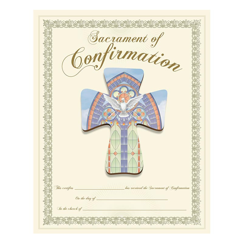 Wood Lasered Cross with Certificate - Confirmation - [Wholesale ...