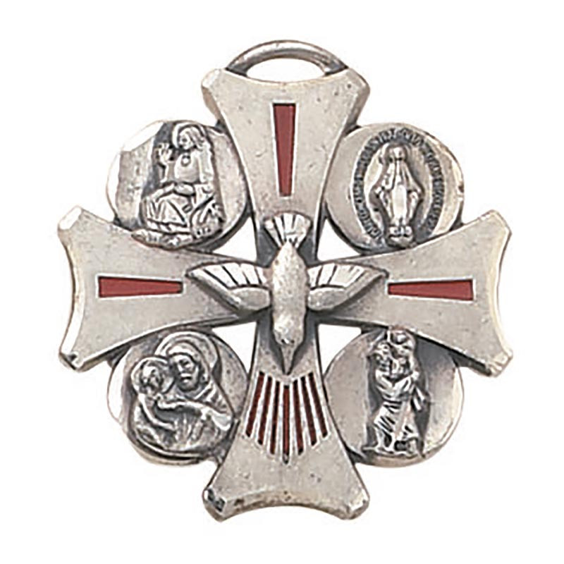 Sterling Silver Medal - Four Way Medal (SS9608) - [Wholesale]Christian ...