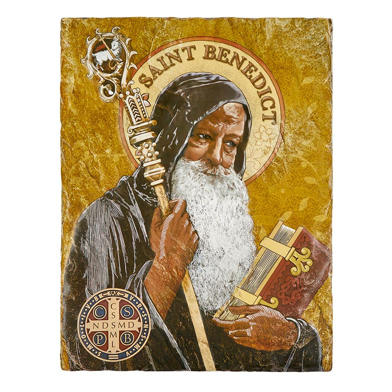 Saint Benedict Tile Plaque - [Wholesale]Christian Brands Catholic