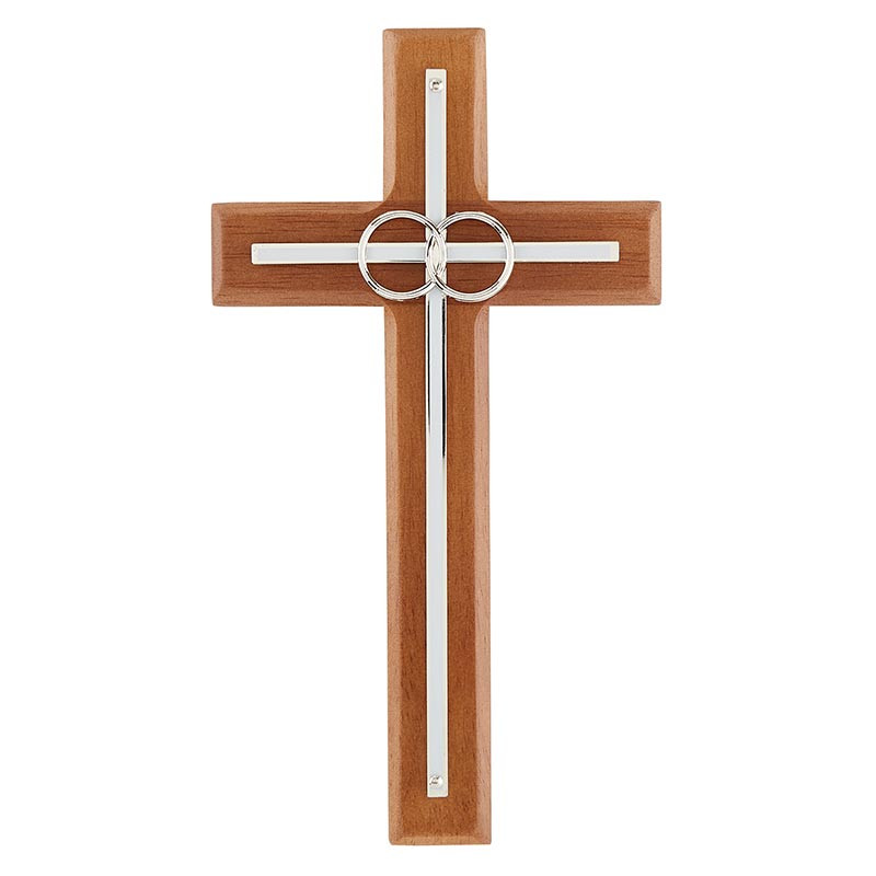 Overlay Wedding Cross With Silver Rings - [Wholesale]Christian Brands ...