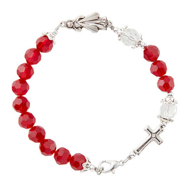 Red Divine Mercy Bracelet - [Wholesale]Christian Brands Catholic