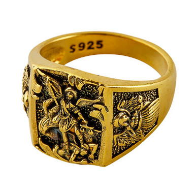 Saint Michael Ring, 36 Piece Display - [Wholesale]Christian Brands Catholic