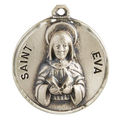 Sterling Patron Saint Eva Medal - [Wholesale]Christian Brands Catholic