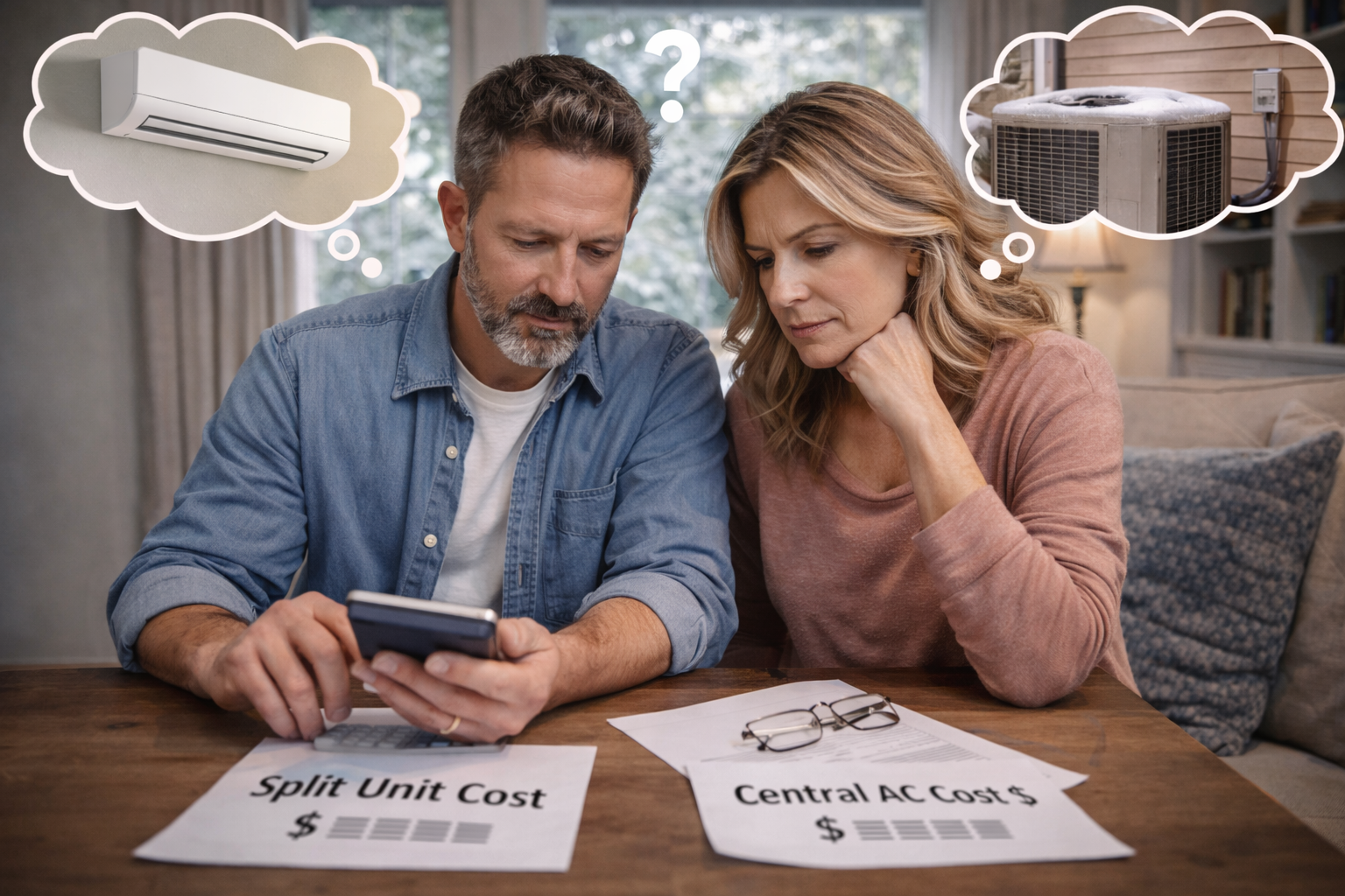 Split Unit Cost vs Central AC: Which Is Cheaper? 2026 Guide - Budget ...