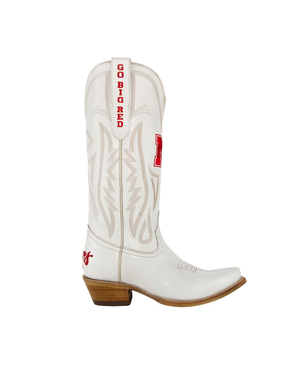 Gameday Women's Ivory Western Boot -University of Nebraska