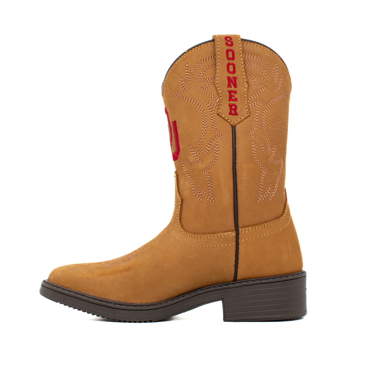 Boden - Gameday Kid's Square Toe Western Boot - Oklahoma Sooners