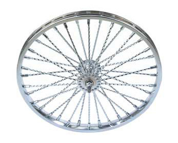 36 Twisted Spoke Front 26" Chrome Lowrider Wheels 36 Twisted Spoke ...