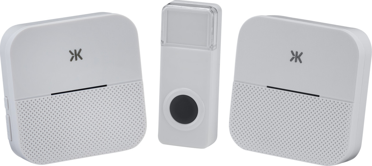 Wireless plug in dual receiver door chime system - white - RJA ...