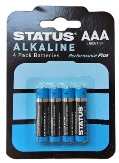 Status Alkaline Performance Plus Batteries AAA