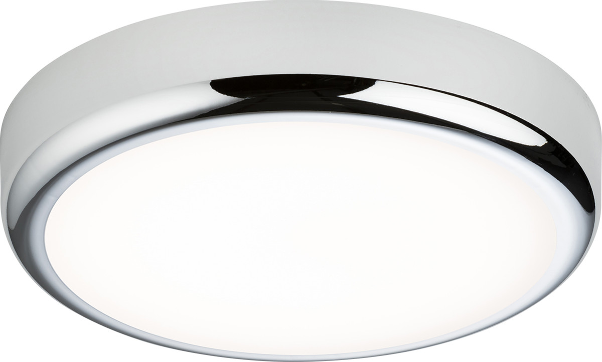 230V IP65 9W CCT Adjustable LED Bulkhead C/W Chrome Trim