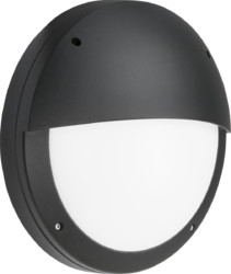 230V IP65 18W LED Eyelid Bulkhead CCT with Microwave Sensor Black