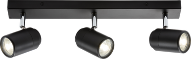 230V IP44 GU10 Triple Bar Spotlight - Matt Black - RJA Electrical ...